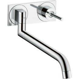 Hansgrohe Sp&uuml;ltisch Armatur Axor Uno&sup2; 38815000 Unterputz, mit Schwenkauslauf, chrom