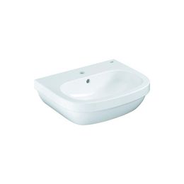 Grohe Euro Keramik Waschtisch 39336000 55cm, alpinwei&szlig;, 1 Hahnloch mit &Uuml;berlauf