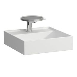 Laufen Kartell Handwaschbecken 8153317578151, 46x46cm, wei&szlig; matt, 2 Hahnl&ouml;cher, Saphirkeramik