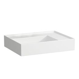 Laufen Kartell Waschtisch 8103340001121, 60x46cm, wei&szlig;, Ablage rechts, ohne Hahnloch, Saphirkeramik