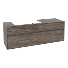 Villeroy & Boch Villeroy und Boch Collaro Waschtischunterschrank C02600RK 160x54,8x50cm, Waschtisch links, Stone Oak