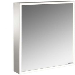 Emco prime Aufputz-Lichtspiegelschrank 949706259 600x700mm, 1 T&uuml;r, Anschlag links, aluminium/spiegel