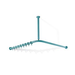 HEWI 801 Vorhangstange 801.34.9910055 1000 x 1000 mm, aquablau, suizidhemmend, winklig