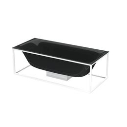 Bette BetteLux Shape Freistehbadewanne 3452-056 180x80x45cm, schwarz, schwarz