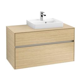 Villeroy & Boch Villeroy & Boch Collaro Waschtischunterschrank C01500VJ 100x54,8x50cm, Waschtisch rechts, Nordic Oak