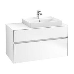 Villeroy & Boch Villeroy & Boch Collaro Waschtischunterschrank C01800MS 100x54,8x50cm, Waschtisch rechts, White Matt