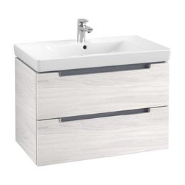 Villeroy & Boch Villeroy & Boch Subway 2.0 Waschtisch-Unterschrank A69610E8 78,7x52x44,9cm, 2 Ausz&uuml;ge, Griff chrom, white wood