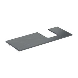 Geberit One Waschtisch-Platte 505145002 120x2x47cm, Ausschnitt rechts, Steinzeug, Marmoroptik schwarz/matt