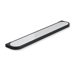 HEWI System 800 Ablage 800.03.10060CV 600mm, Platte Acrylglas, Halter und Becher schwarz tiefmatt