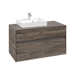 Villeroy & Boch Villeroy und Boch Collaro Waschtischunterschrank C01400RK 100x54,8x50cm, Waschtisch links, Stone Oak
