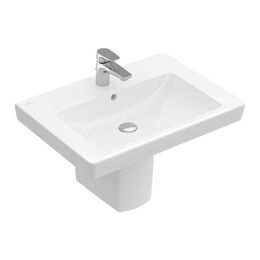 Villeroy & Boch Villeroy & Boch Waschtisch Subway 2.0 711365R1 65 x 47 cm, weiss Ceramicplus, mit Hahnloch