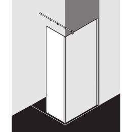 Kermi Walk-In XB Festfeld im Winkel XBFFW04020VPK 41,7x200cm, zur Kombination mit Glasanlage