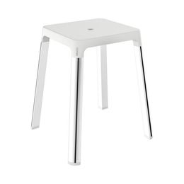 KEUCO Axess Hocker 35082010051 Sitzfl&auml;che 338mm, verchromt/wei&szlig;