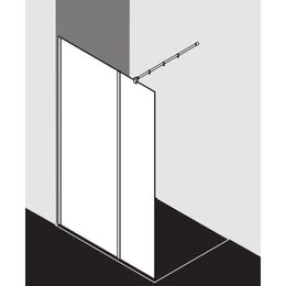 Kermi Xb Glasanlage XBWIW11020VUK 108-110x200cm, silber hochglanz, ESG SR Opaco