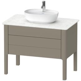 Duravit Luv Waschtisch-Unterschrank LU956909292 93,8x57x74,3cm, 1 Schubkasten, 1 Auszug, stehend, Steingrau Seidenmatt