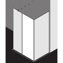 Kermi Xb Festfeld XBFFW06020VYK 61,7x200cm, silber hochglanz, ESG SR Opaco Clean, Glasanlage