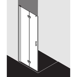 Kermi Diga Pendel-Faltt&uuml;r DI2YL08020VAK 80x201,7cm, silber hochglanz, ESG klar, links