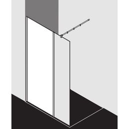 Kermi Walk-In XB Glasanlage WIW XBWIW08020VPK 80x2000cm, ESG klar mit KermiClean