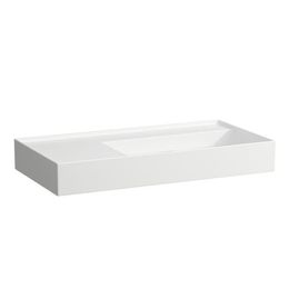 Laufen Kartell Waschtisch 8103394001121, 90x46cm, wei&szlig; LCC, Ablage links, ohne Hahnl., Saphirkeramik