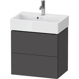 Duravit L-Cube Waschtisch-Unterschrank LC621904949 58,4x39,1x54,4cm, 2 Schubk&auml;sten, wandh&auml;ngend, graphit matt