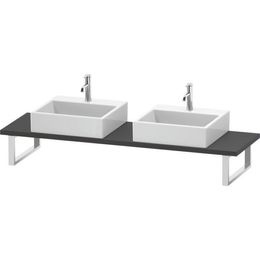 Duravit L-Cube Konsole LC105C04949 St&auml;rke 3 cm, graphit matt, f&uuml;r Aufsatzbecken, variabel