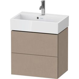 Duravit L-Cube Waschtisch-Unterschrank LC621907575 58,4x39,1x54,4cm, 2 Schubk&auml;sten, wandh&auml;ngend, leinen