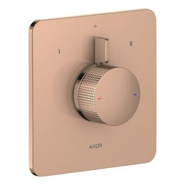 Hansgrohe AXOR Citterio C Mischer 49451300 Fertigmontageset, Unterputz, 2 Verbraucher, Cubic cut, polished red gold