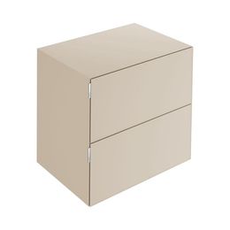 KEUCO Edition 11 Art Sideboard 32542320800 80x70x49cm, 2 Frontausz&uuml;ge, Lack seidenmatt, Glas satiniert, sand