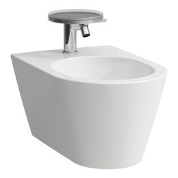 Laufen Kartell Wand-Bidet 8303314003021 wei&szlig; LCC, 37x54,5cm, 1 Hahnloch, mit Ab- und &Uuml;berlaufventil