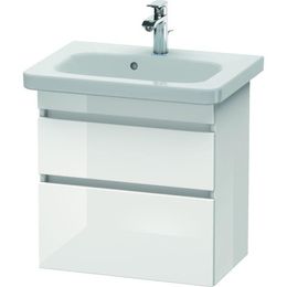Duravit DuraStyle Waschtisch-Unterschrank DS647902222 58 x 36,8 cm, wei&szlig; hochglanz, 2 Schubk&auml;sten, wandh&auml;ngend