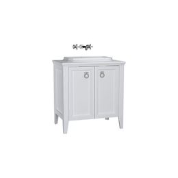 Vitra Valarte Einbauwaschtisch-M&ouml;bel-Set 62168 77,5 x 52 x 87,5 cm, 2 T&uuml;ren, Korpus wei&szlig; matt/Waschtisch wei&szlig; hochglanz