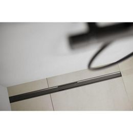 Geberit CleanLine80 Duschrinne 154441QC1 30-130 cm x 4,4 cm, schwarz chrom/gebürstet, bodeneben