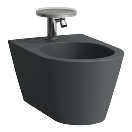 Laufen Kartell Wand-Bidet H8303317583021 37x54,5cm, 1 Hahnloch, graphit matt