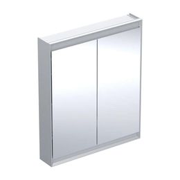 Geberit One Spiegelschrank 505812001 75 x 90 x 15 cm, Aluminium eloxiert, mit ComfortLight, 2 T&uuml;ren