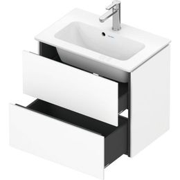 Duravit L-Cube Waschtisch-Unterschrank LC625601818 62 x 39,1 cm, wei&szlig; matt, 2 Schubk&auml;sten, wandh&auml;ngend