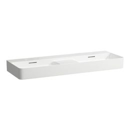Laufen Val Waschtisch H8142820001091 mit &Uuml;berlauf, ohne Hahnloch, wei&szlig;, 120x42cm, unterbauf&auml;hig