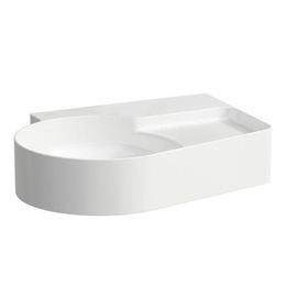 Laufen Val Aufsatzwaschtisch H8162887571421 53x40cm, wandmontiert, Unterseite geschliffen, ohne &Uuml;berlauf, ohne Hahnloch, wei&szlig; matt