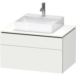Duravit L-Cube Waschtisch-Unterschrank LC4880018180000 82 x 55 cm, wei&szlig; matt, 1 Schubkasten, 1 Auszug, wandh&auml;ngend