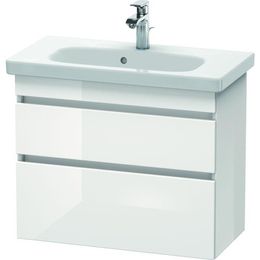 Duravit DuraStyle Waschtisch-Unterschrank DS649902218 73 x 36,8 cm, wei&szlig; hochglanz/wei&szlig; matt, 2 Schubk&auml;sten, wandh&auml;ngend