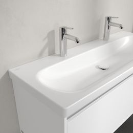 Villeroy & Boch Villeroy und Boch Skyla Waschtisch 5A51C2RW 120x46cm, f&uuml;r zwei 3-Loch-Armaturen, ohne &Uuml;berlauf, Stone White C+