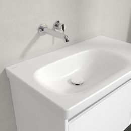 Villeroy & Boch Villeroy und Boch Skyla Waschtisch 5A52L4RW 80x46cm, ohne Hahnloch, ohne &Uuml;berlauf, Stone White C+