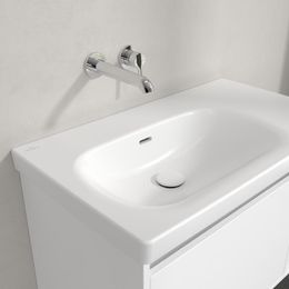 Villeroy & Boch Villeroy und Boch Skyla Waschtisch 5A52L3RW 80x46cm, ohne Hahnloch, mit &Uuml;berlauf, Stone White C+