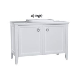 Vitra Valarte Einbauwaschtisch-M&ouml;bel-Set 62174 118 x 52 x 87,5 cm, 2 T&uuml;ren, Korpus wei&szlig; matt/Waschtisch wei&szlig; hochglanz