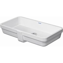 Duravit Vero Air Einbau-Waschtisch 0384600000 60x31cm, Einbau von unten, ohne Hahnloch, mit Überlauf, ohne Hahnlochbank, weiß