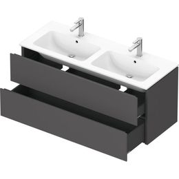 Duravit L-Cube Waschtischunterbau LC625904949 Graphit Matt, 129x55x48,1cm, 4 Schubladen