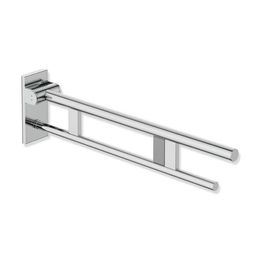 HEWI System 900 Mobiler St&uuml;tzklappgriff 900.50.42340 Ausladung 750 mm, Edelstahl verchromt, rechts, Sp&uuml;lausl&ouml;sung Funk