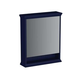 Vitra Valarte LED-Spiegelschrank 65791 63x17x76, links, beleuchtete offene Ablage, Korpus stahlblau, lackiert