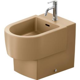 Duravit Balcoon Stand-Bidet 272610AM00 37x57cm, mit Hahnloch, &Uuml;berlauf, Clay terra matt