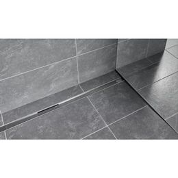 Geberit CleanLine80 Duschrinne 154441KS1 30-130 x 4,4 cm Edelstahl poliert / Edelstahl geb&uuml;rstet, bodeneben