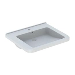 Geberit Renova Comfort Waschtisch 128661600 60 x 55cm, weiss, KeraTect, ohne Hahnloch/&Uuml;berlauf